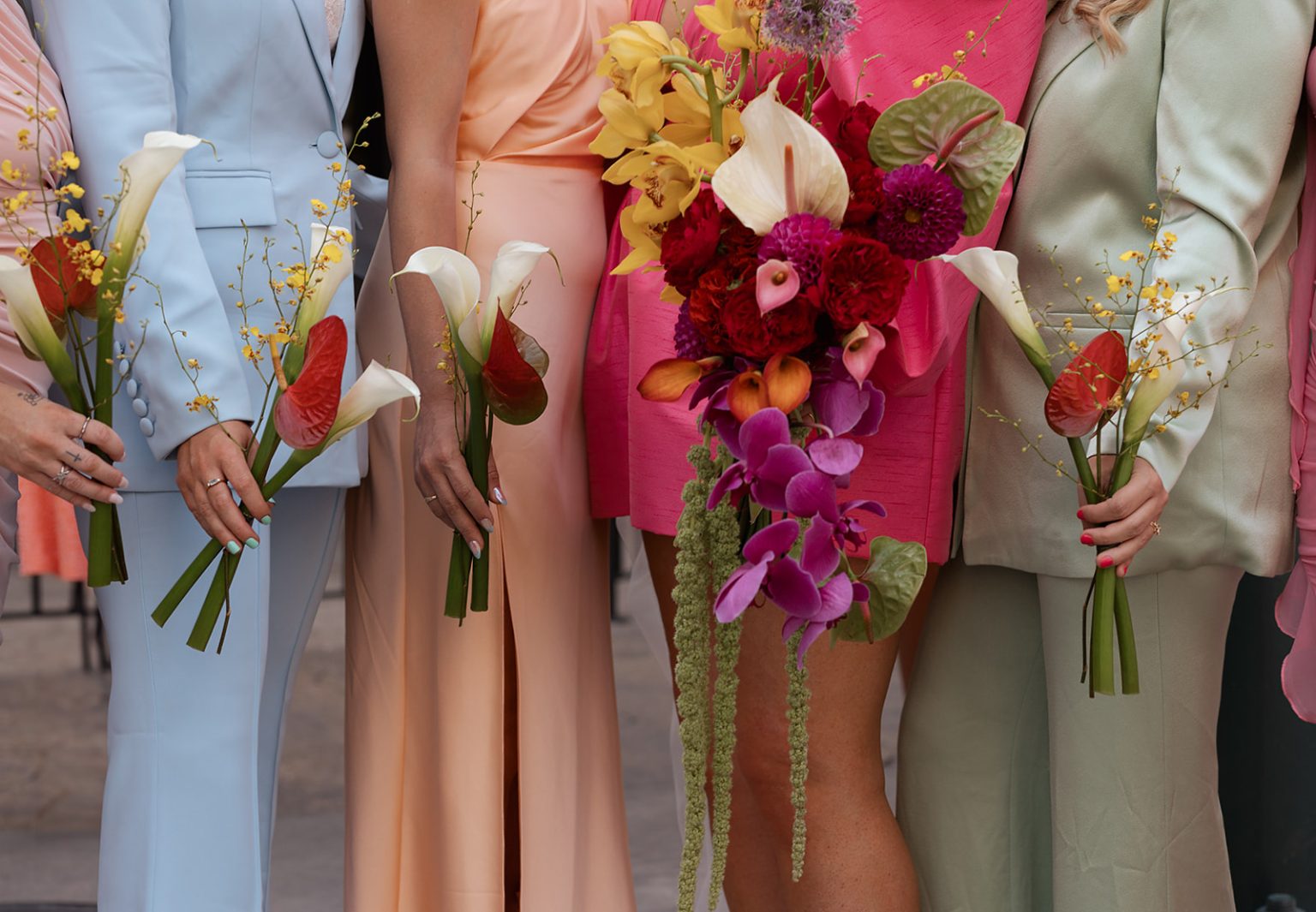 Creative Colorful Micro-Wedding at Chic Restaurant in San Antonio