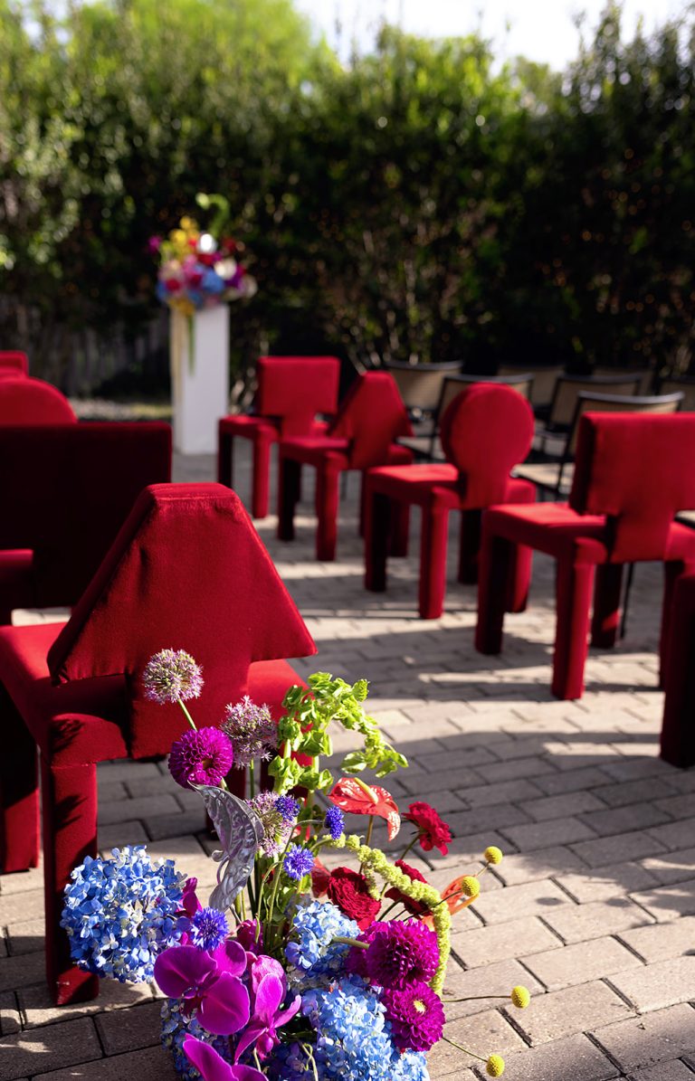 Creative Colorful Micro-Wedding at Chic Restaurant in San Antonio