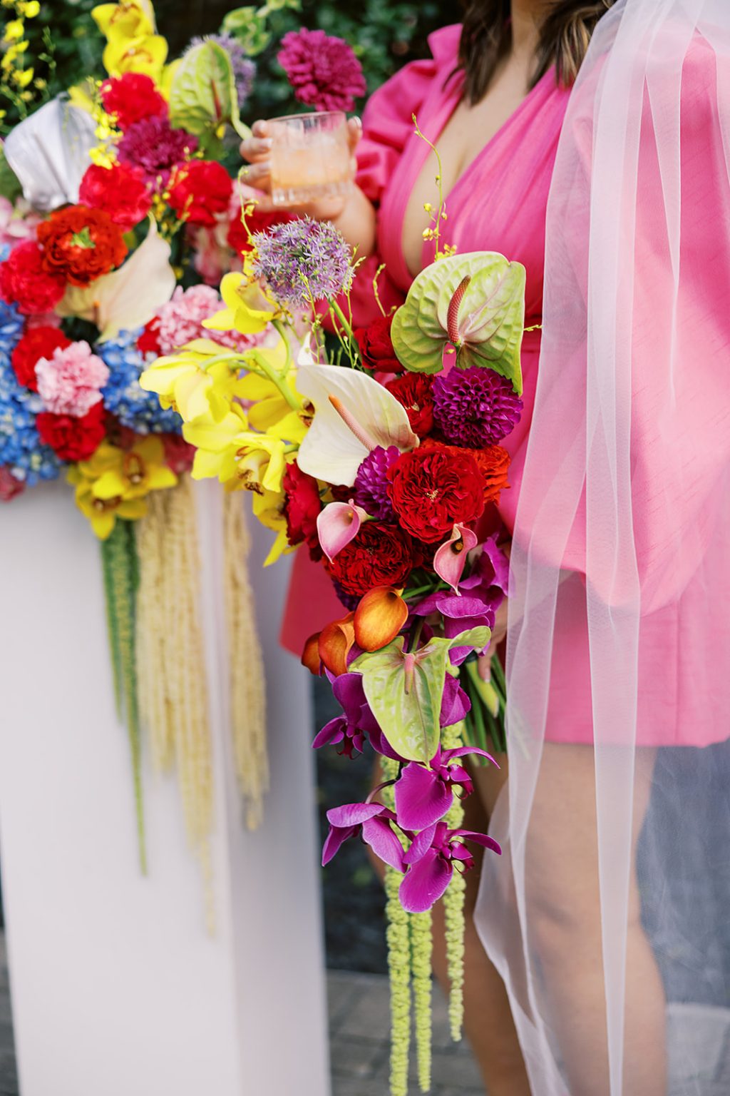 Creative Colorful Micro-Wedding at Chic Restaurant in San Antonio