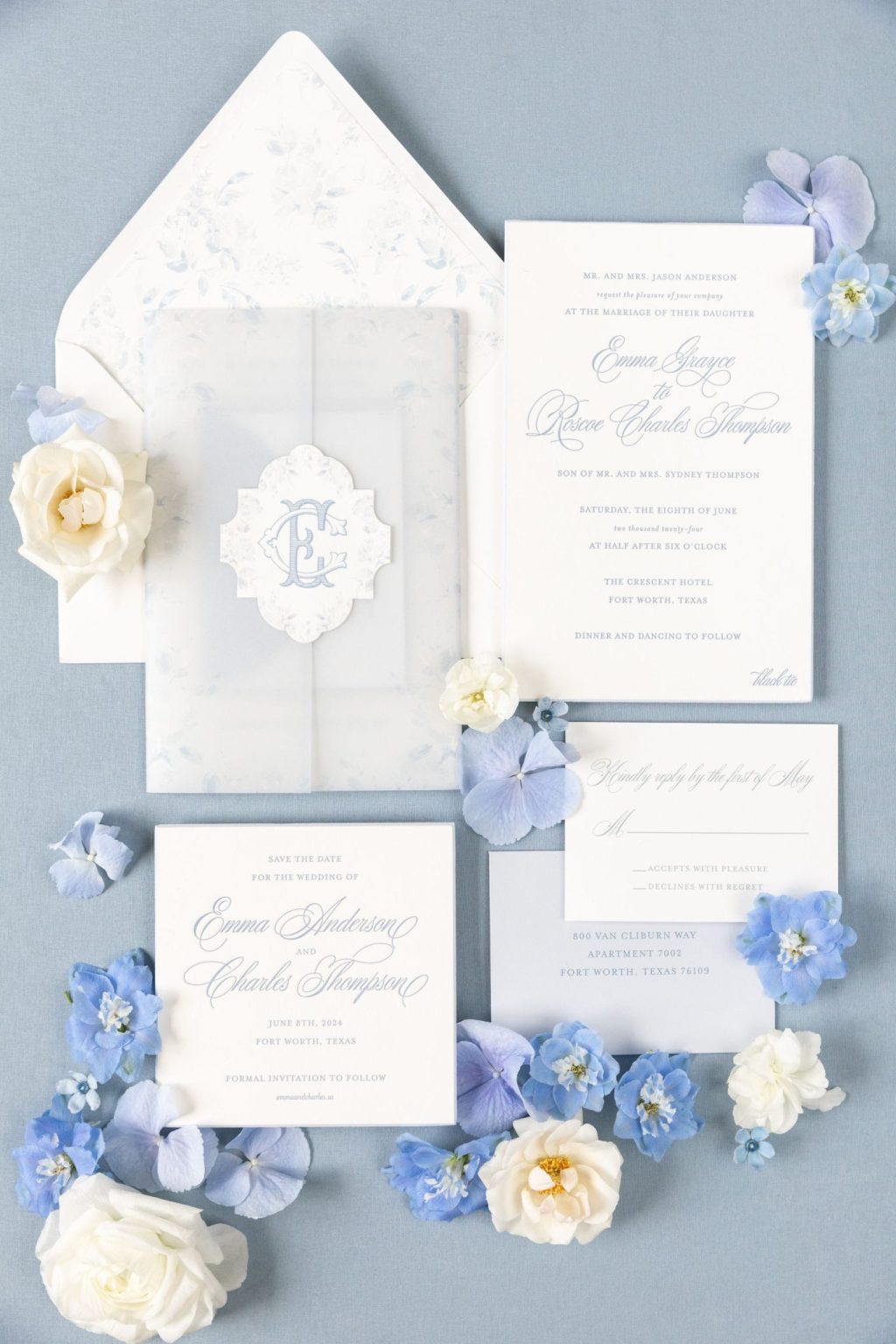 A Soft Blue Summer Wedding - Wed Society North Texas